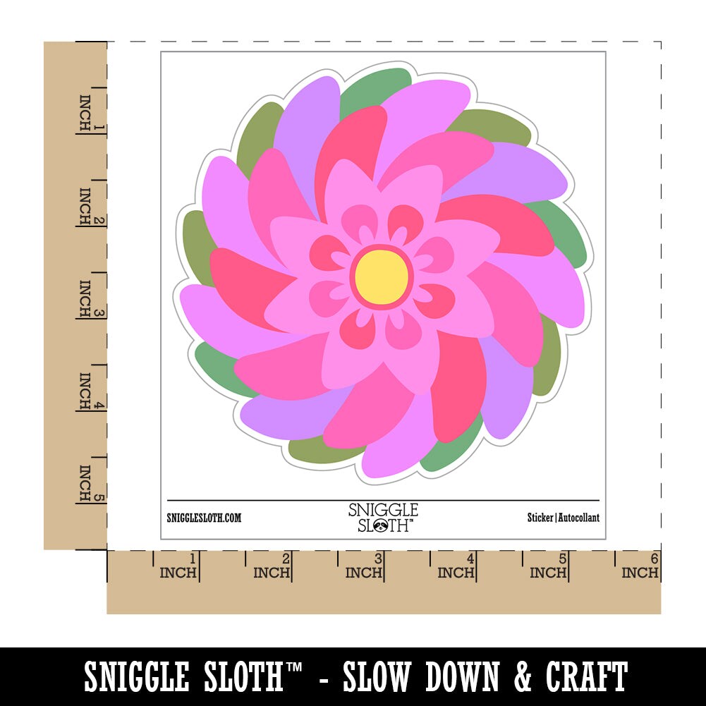 Swirling Geometrical Flower Waterproof Vinyl Phone Tablet Laptop Water ...