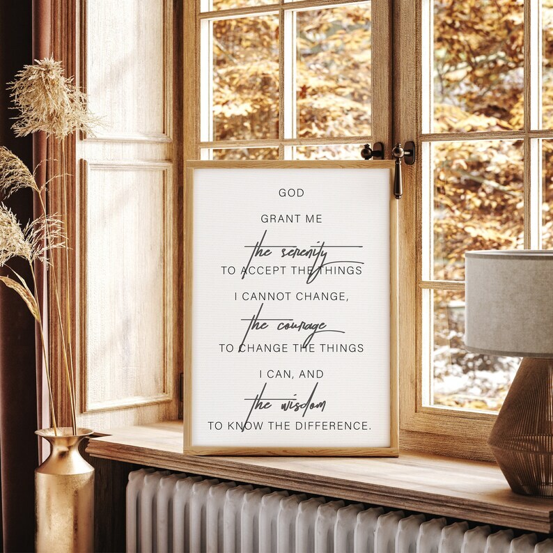 God Grant Me the Serenity the Courage the Wisdom — Wall Canvas Art ...
