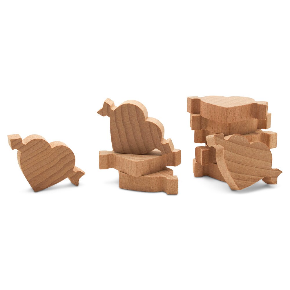 Small Wooden Cupid Hearts, Multiple Sizes, Crafts/Valentine Decor ...