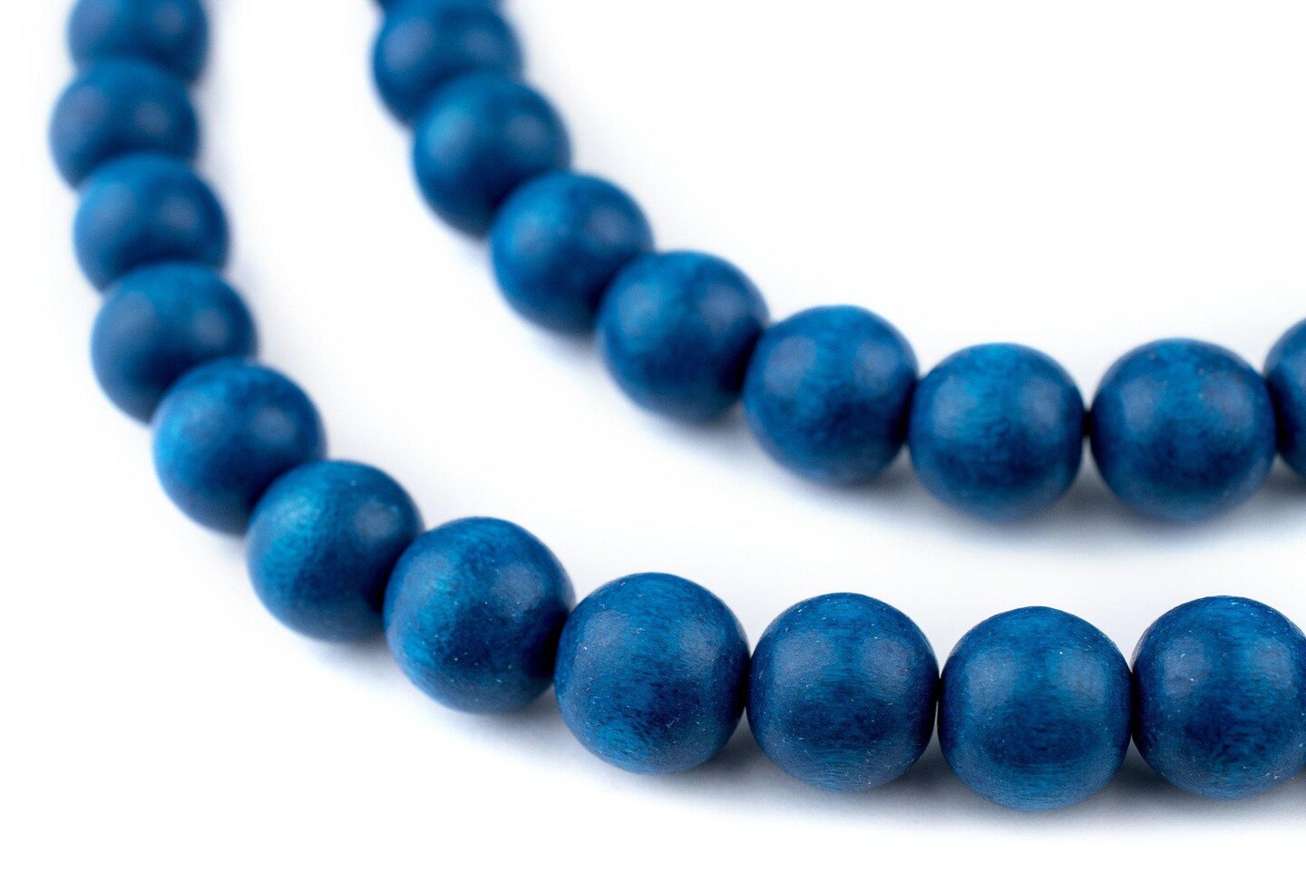 The Bead Chest Natural 12mm Wooden Beads in Blue - Azul for Jewelry ...