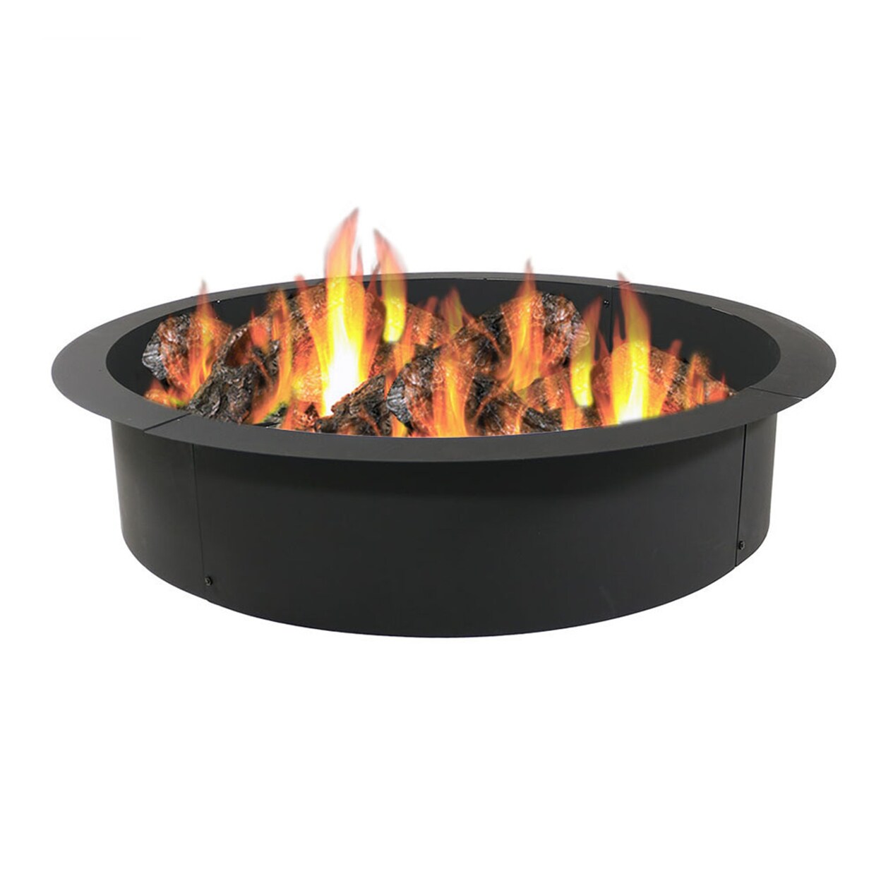 Sunnydaze 36 in Heavy-Duty Steel Above/In-Ground Fire Pit Ring Insert ...