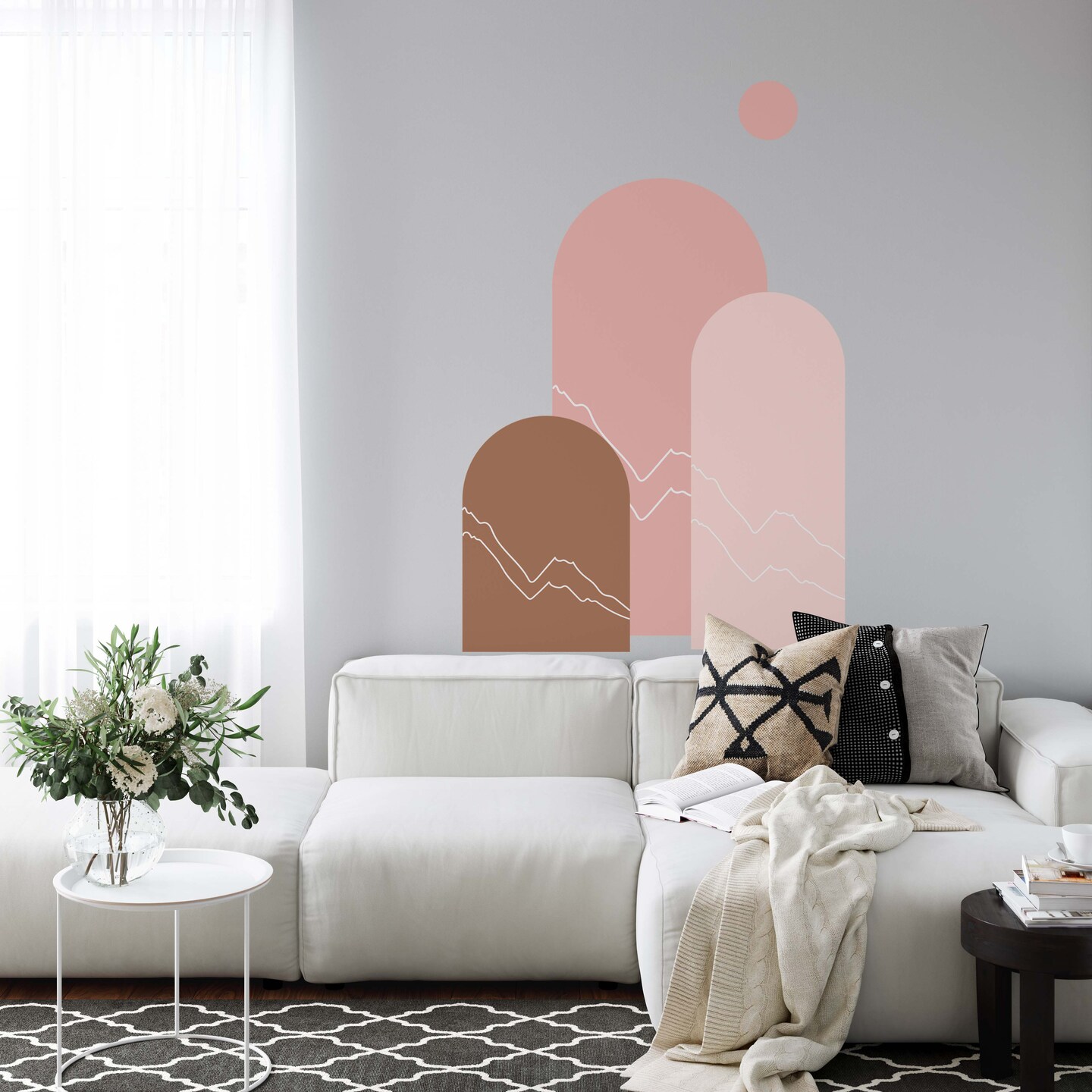 boho decal, wallpaper decal, living room, best stickers, bedroom decal ...