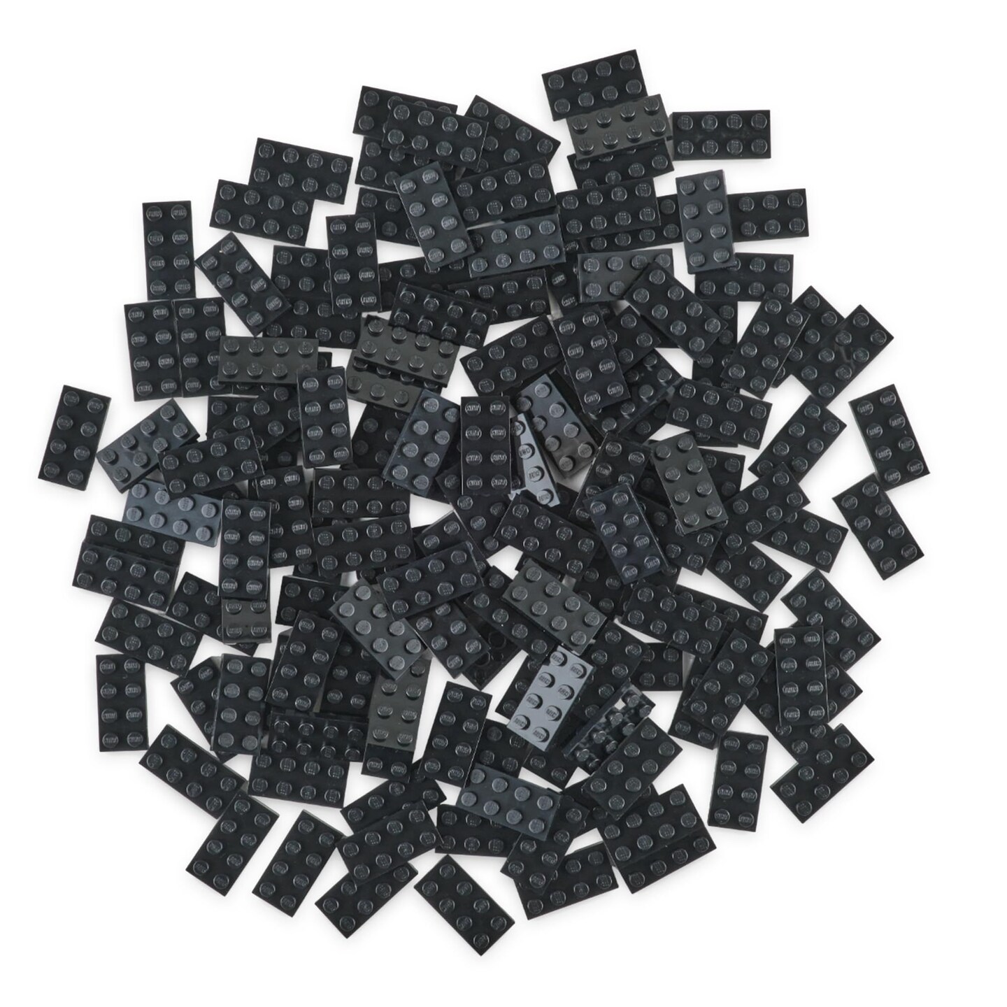 Strictly Briks Classic Flat Bricks Starter Kit, Black, 144 Pieces, 2x4 ...