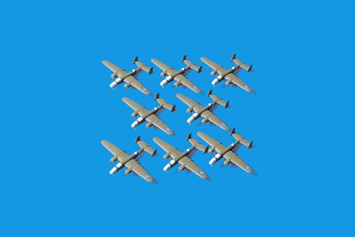 Tamiya 1/700 TAM31515 - 1/700 Tamiya B25 Mitchell Aircraft Assembly Kit ...