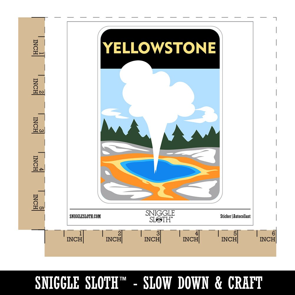 Destination Yellowstone National Park Waterproof Vinyl Phone Tablet ...