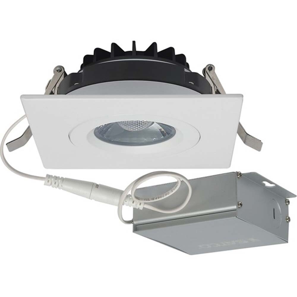 12 watt LED Direct Wire Downlight Gimbaled 4 inch 3000K 120 volt ...