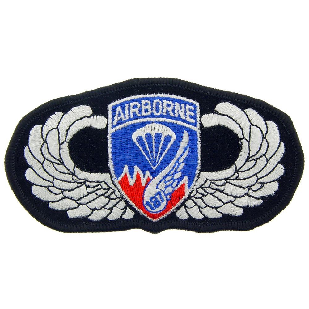 U.S. Army 187th Airborne Wing Patch Black & White 3" | Michaels