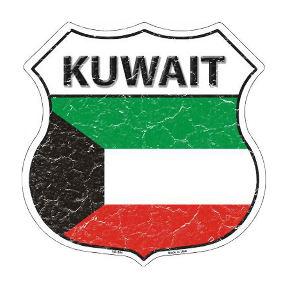 Smart Blonde Kuwait Country Flag Highway Shield Metal Sign Hs-304 ...