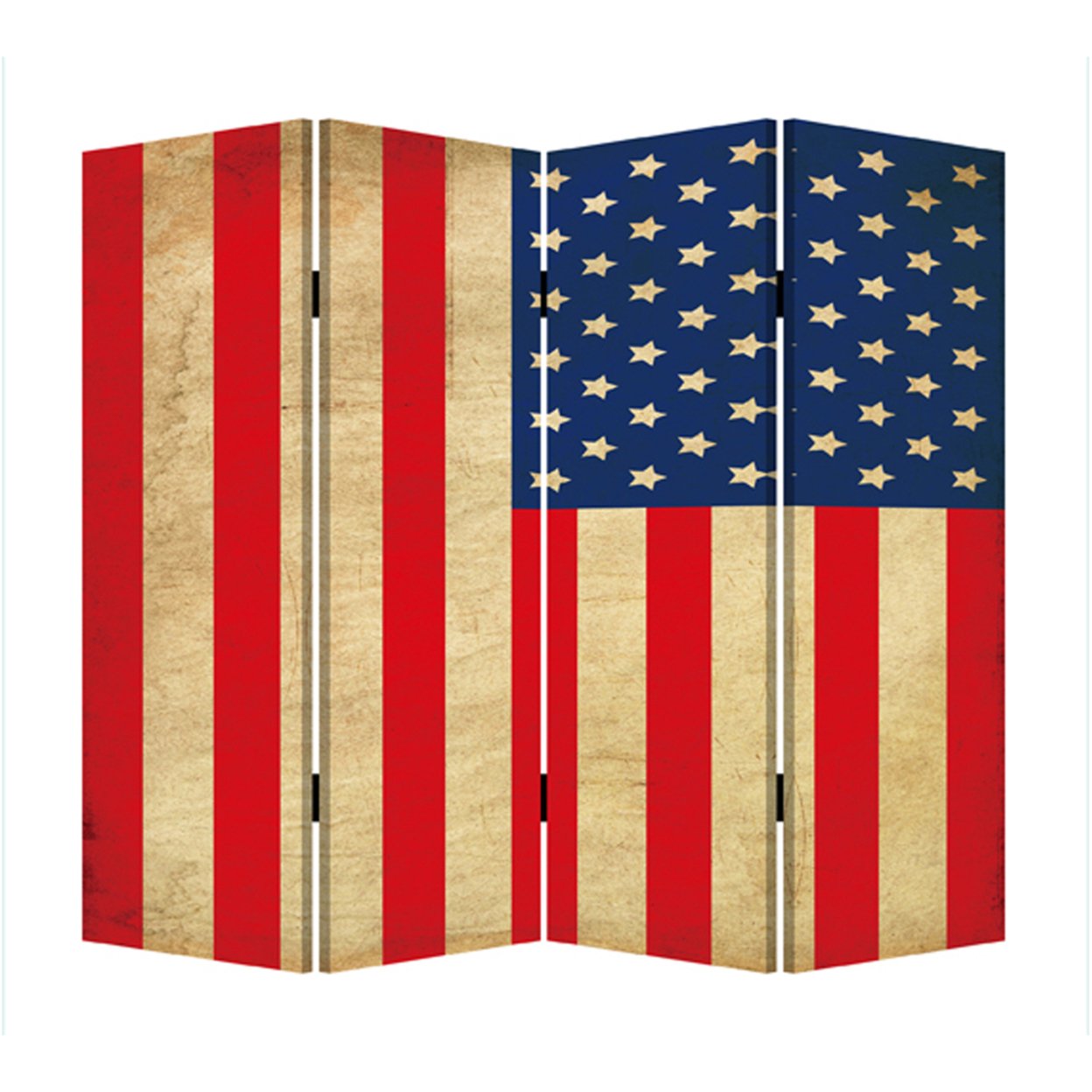 Screen Gems Home Decorative American Flag Screen Room Divider 4 Panel ...