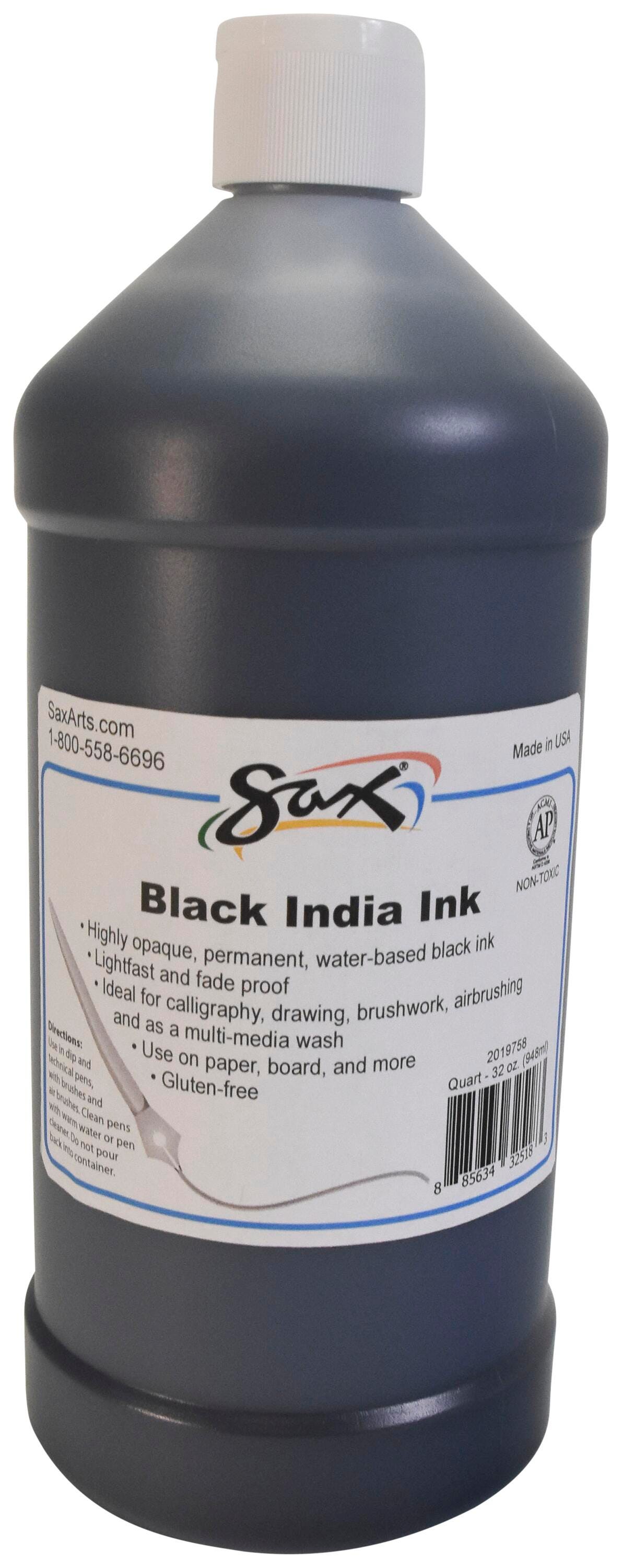 Sax Black India Ink, 1 Quart, Black | Michaels