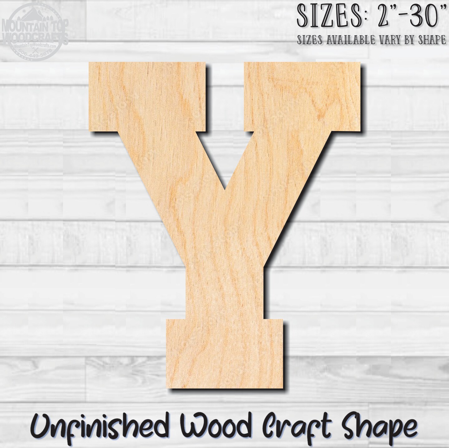 Varsity Letter Y Sports Unfinished Wood Shape Blank Laser Engraved ...