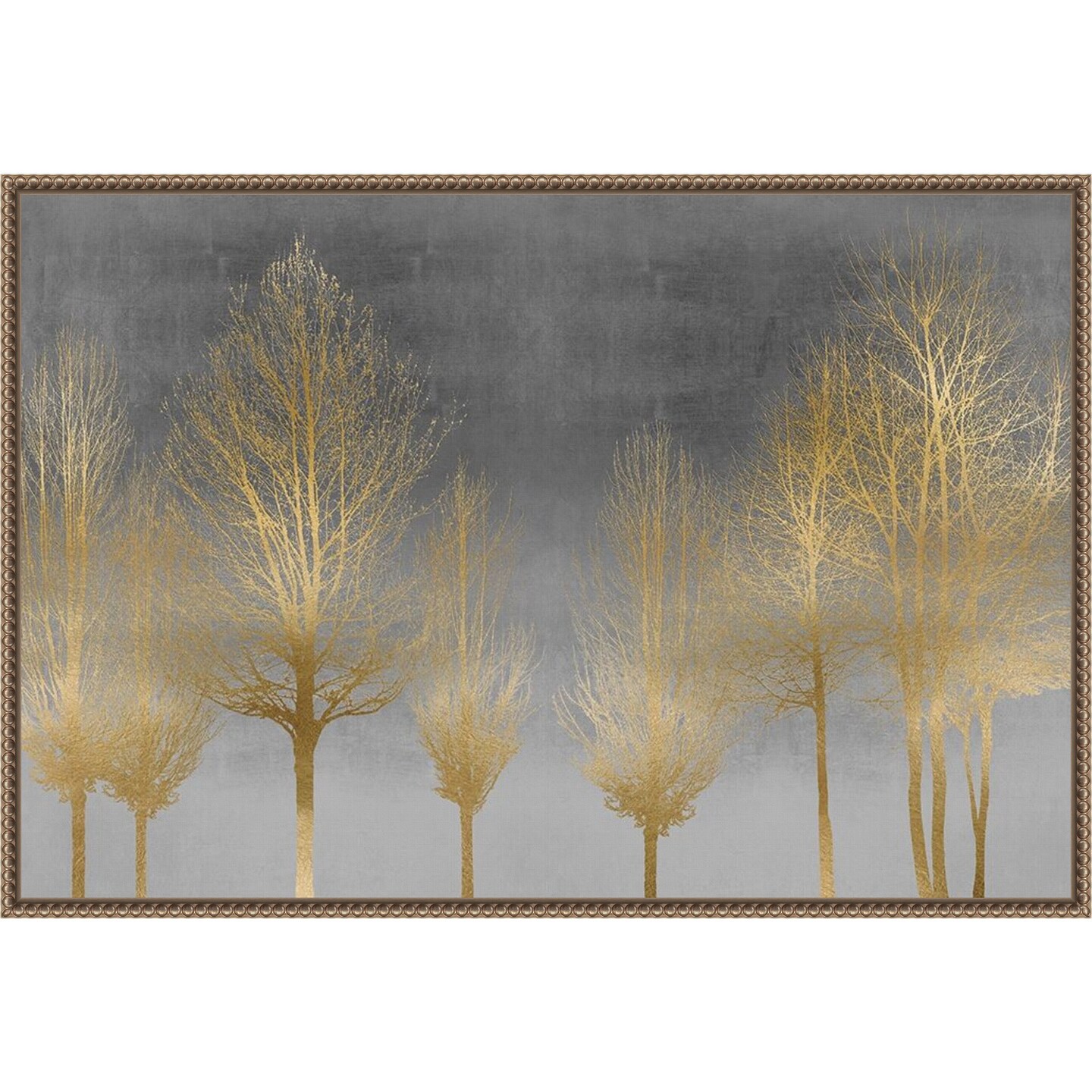 Gold Forest on Gray by Kate Bennett Framed Canvas Wall Art | Michaels