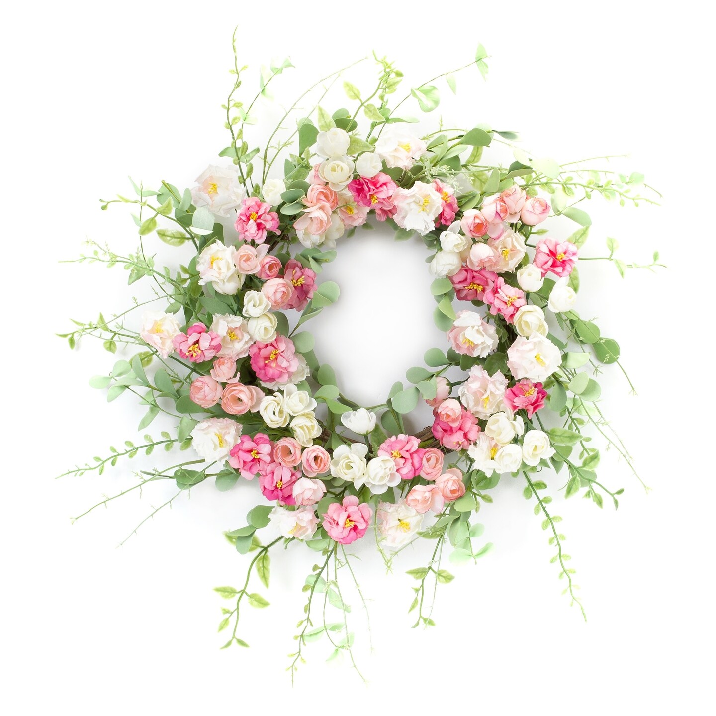 Melrose Mixed Floral Twig Spring Wreath, 23-Inch | Michaels