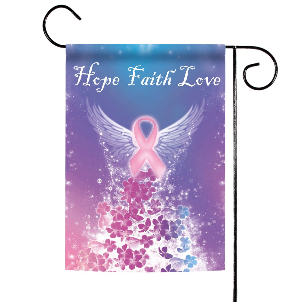 Hope Faith Love Decorative Breast Cancer Flag | Michaels