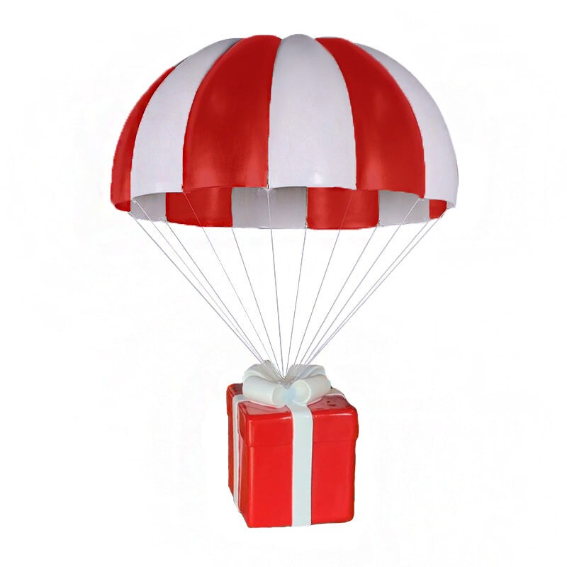 Red Hanging Parachute Gift Life Size Statue | Michaels