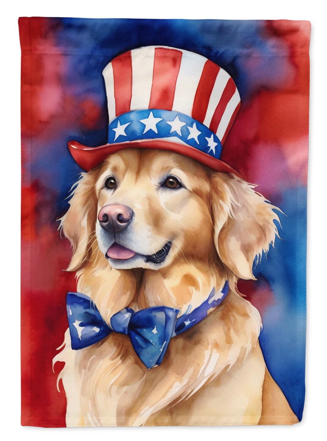 Golden Retriever Patriotic American House Flag | Michaels