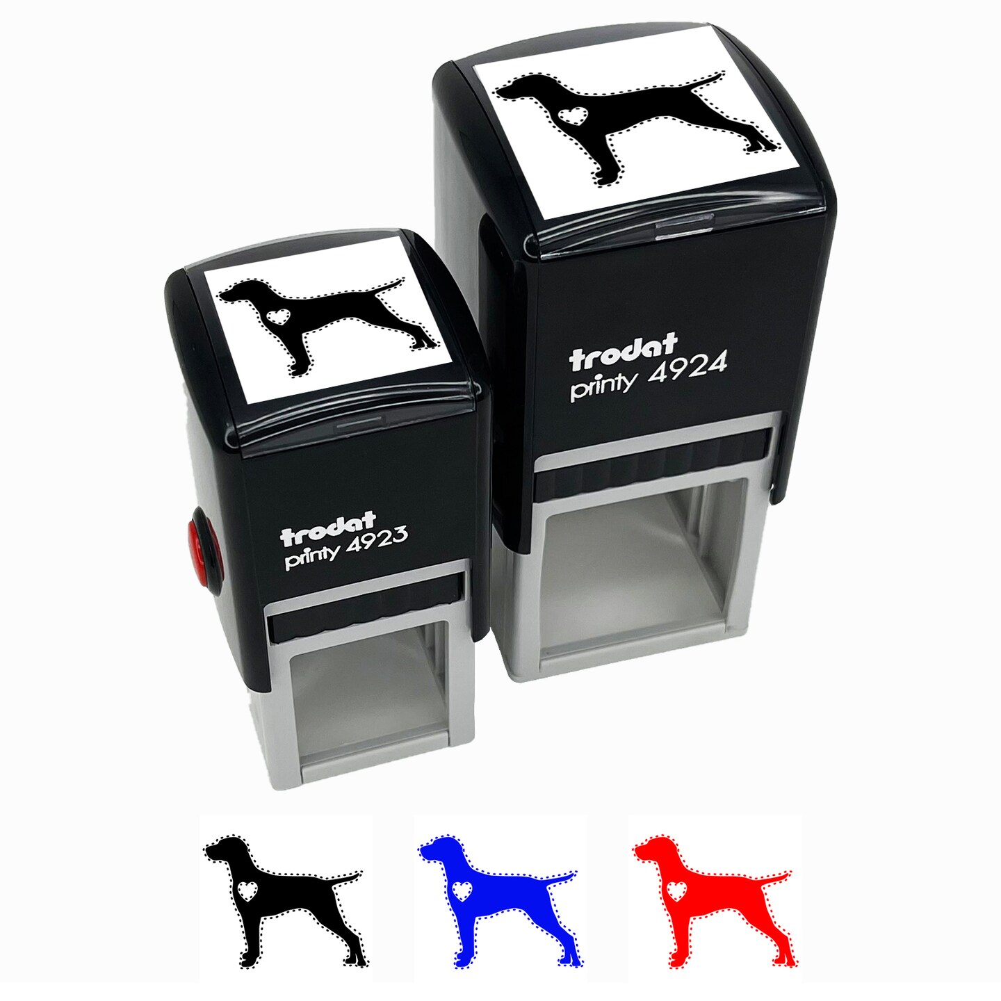 Hungarian Vizsla Dog with Heart Self-Inking Rubber Stamp Ink Stamper ...