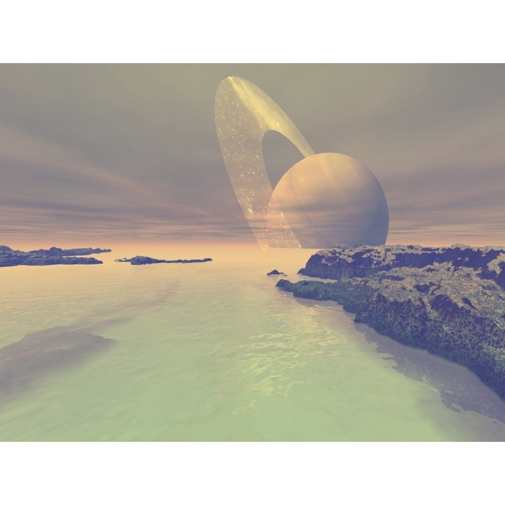 The Landscape Of Titan One Of Saturns Moons Poster Print | Michaels