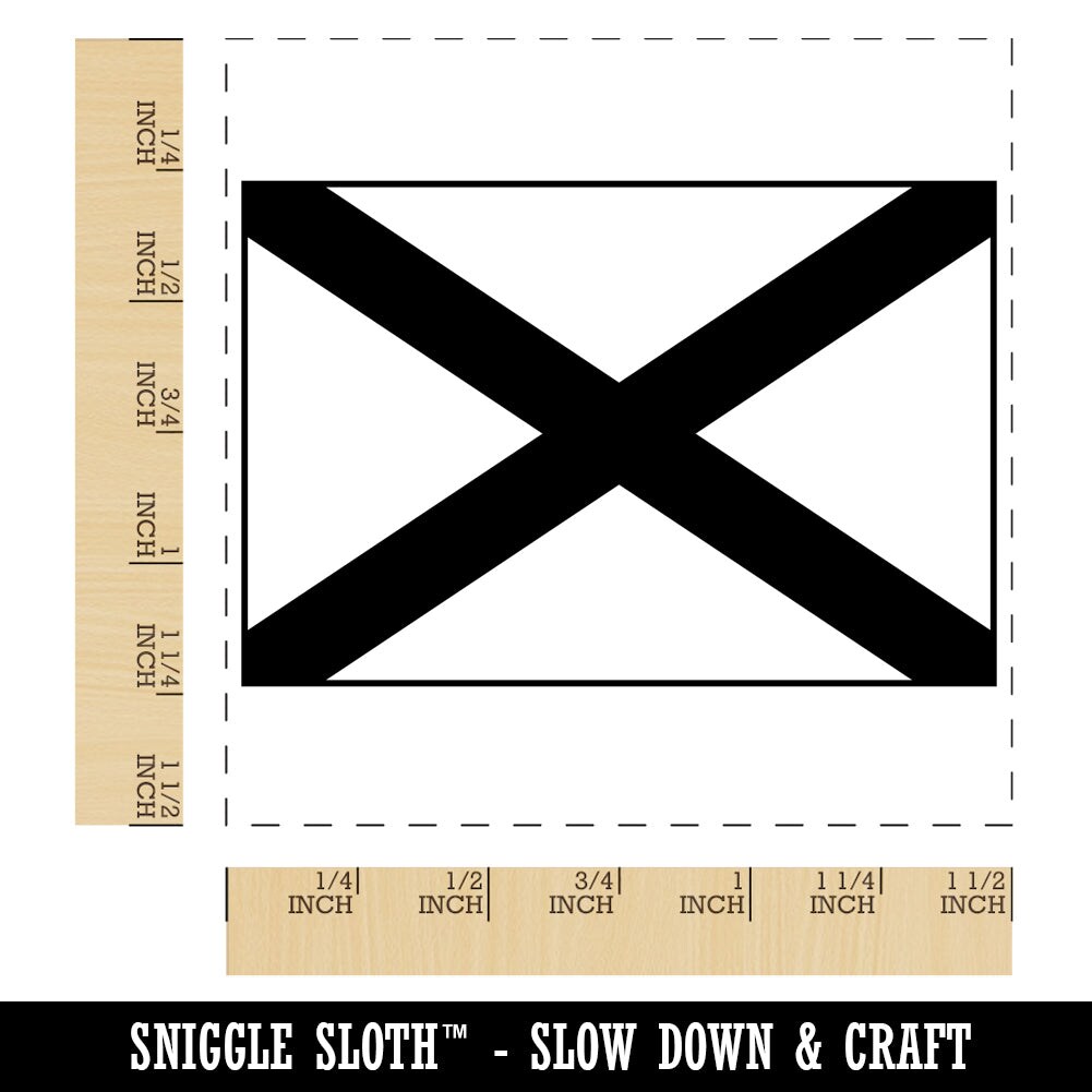 Alabama State Flag Self-Inking Rubber Stamp Ink Stamper | Michaels