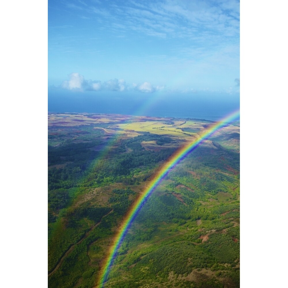 Posterazzi Double Rainbow Above A Landscape Of A Hawaiian Island Na ...