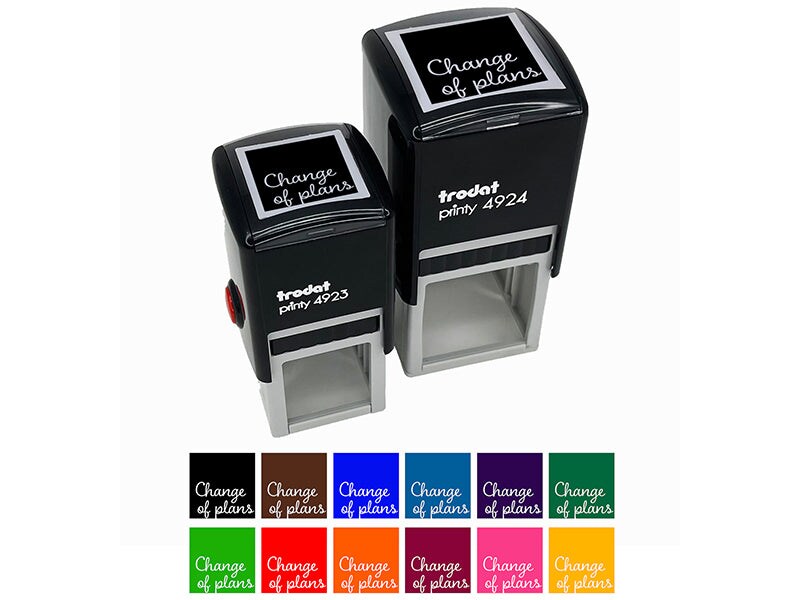 Change of Plans Text Self-Inking Rubber Stamp Ink Stamper | Michaels