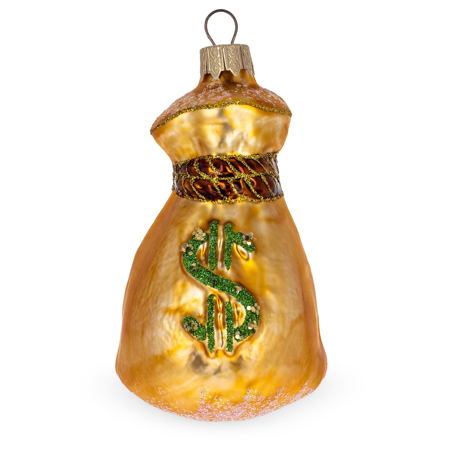 Mini Bag of Money Mini Glass Christmas Ornament | Michaels