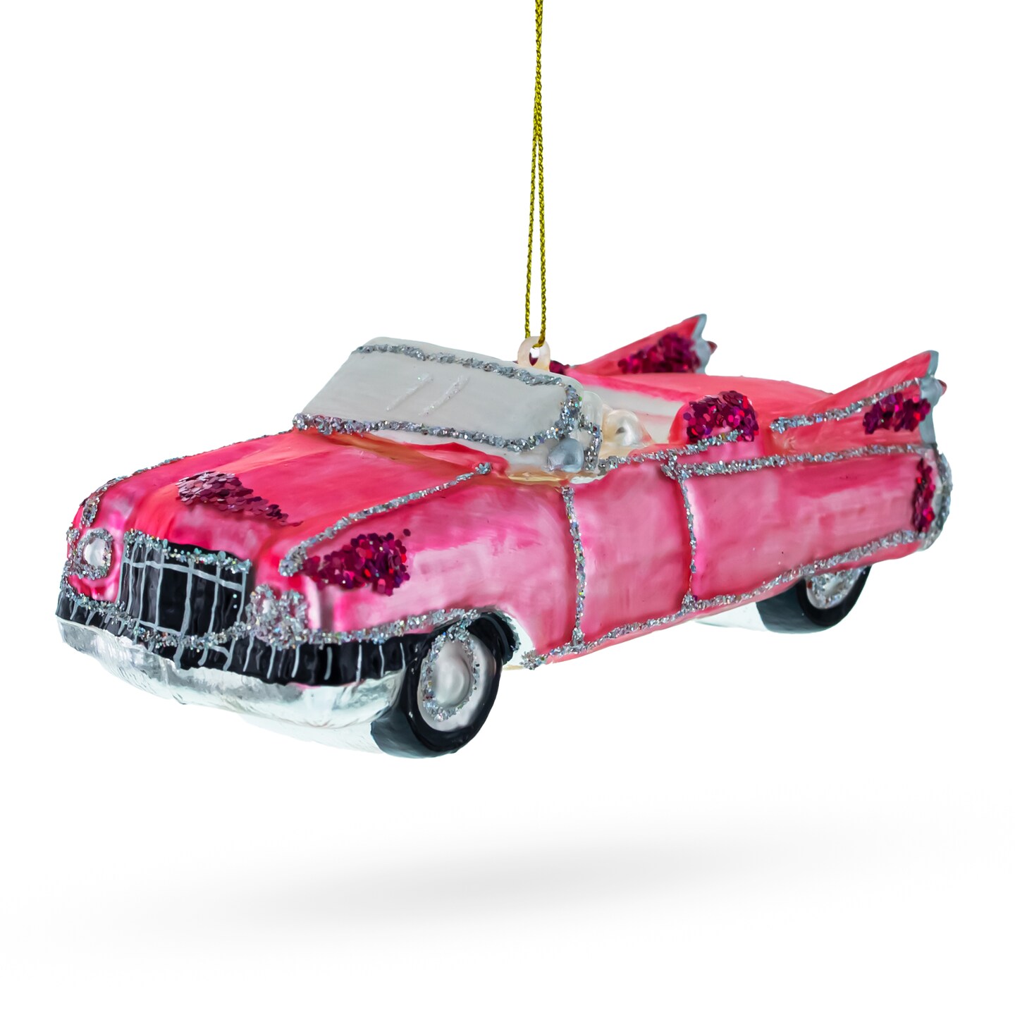 Classic Convertible Retro Car Blown Glass Christmas Ornament | Michaels