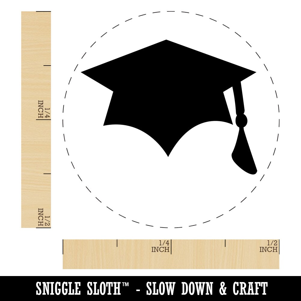 Graduation Cap Solid Self-Inking Rubber Stamp for Stamping Crafting ...