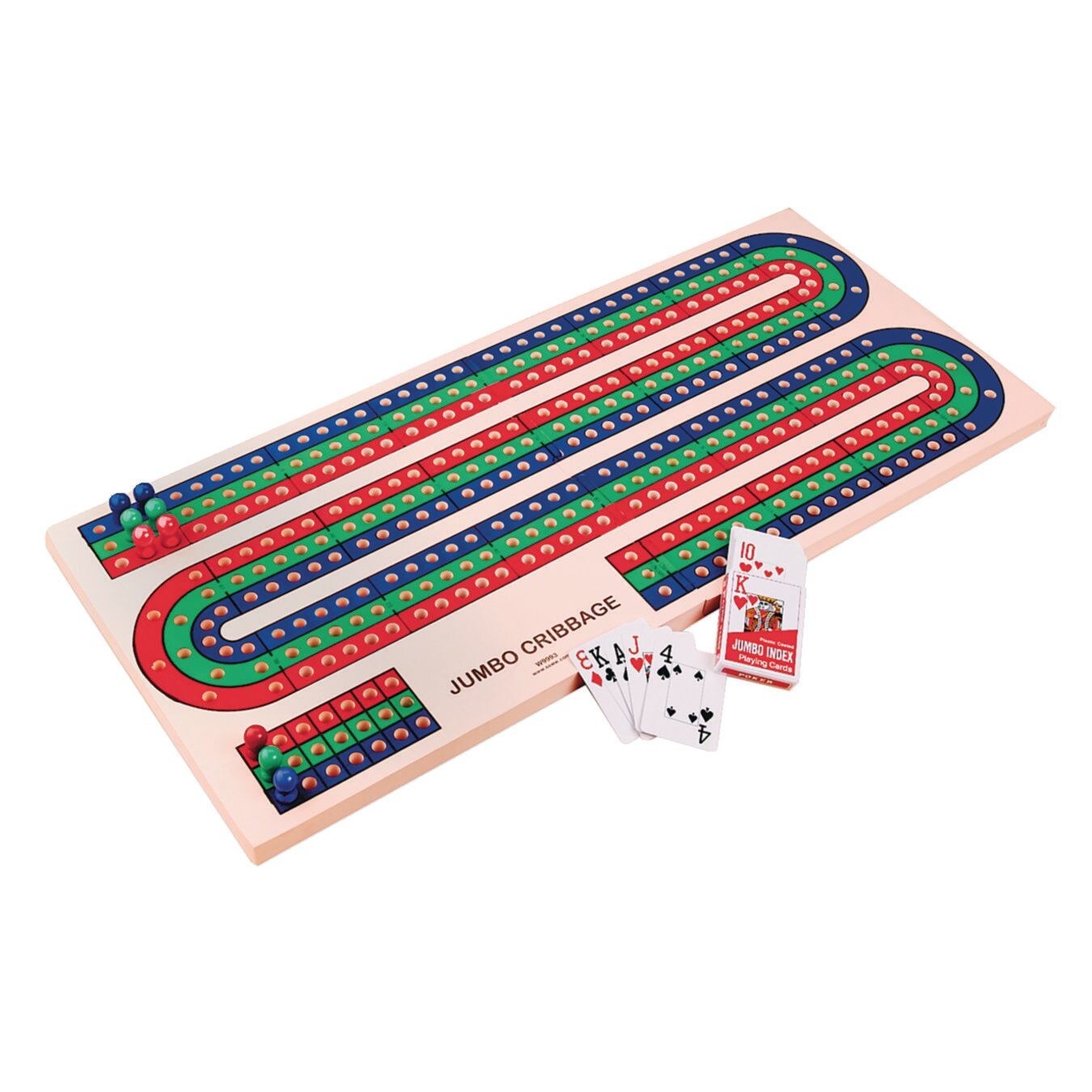 S&S Worldwide Jumbo 34" Long Foam Cribbage Board. 2-Piece Board Locks ...
