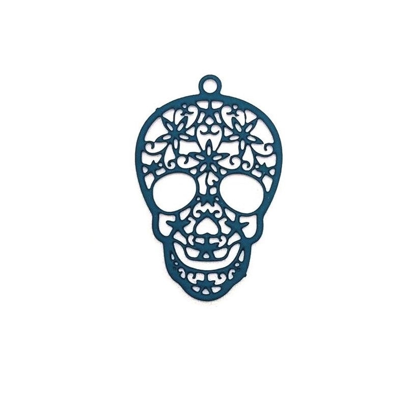 1, 4, 20 or 50 Pieces: Dark Blue Sugar Skull Day of the Dead Dia De Los ...