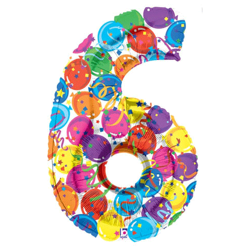 Megaloon Number Six Party Balloon | Michaels