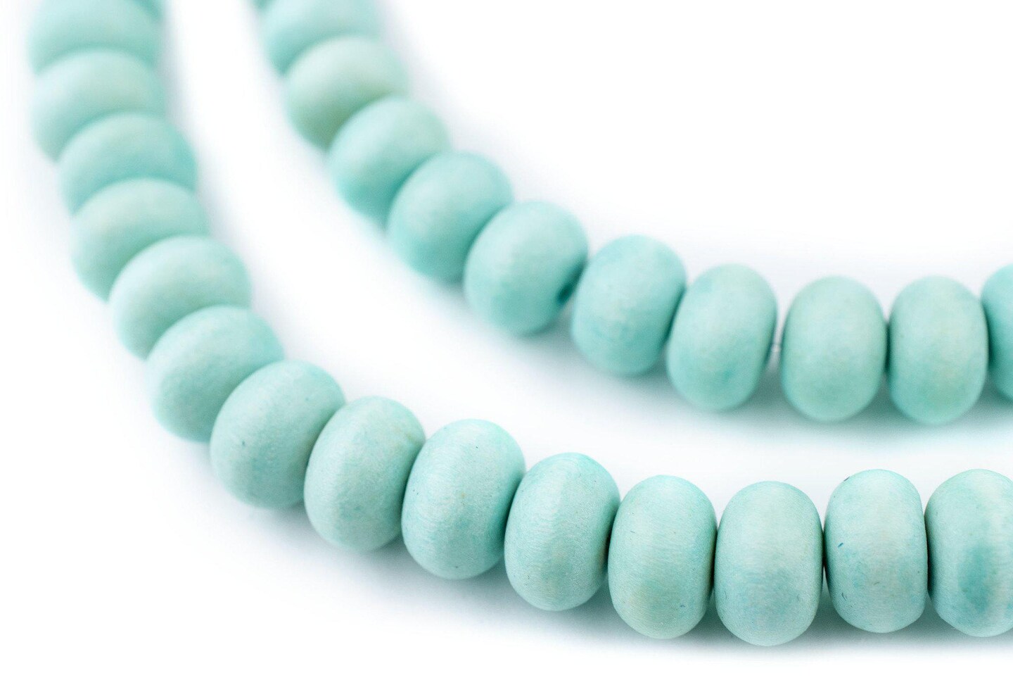 TheBeadChest Mint Green Abacus Natural Wood Beads (8x12mm): Organic Eco ...