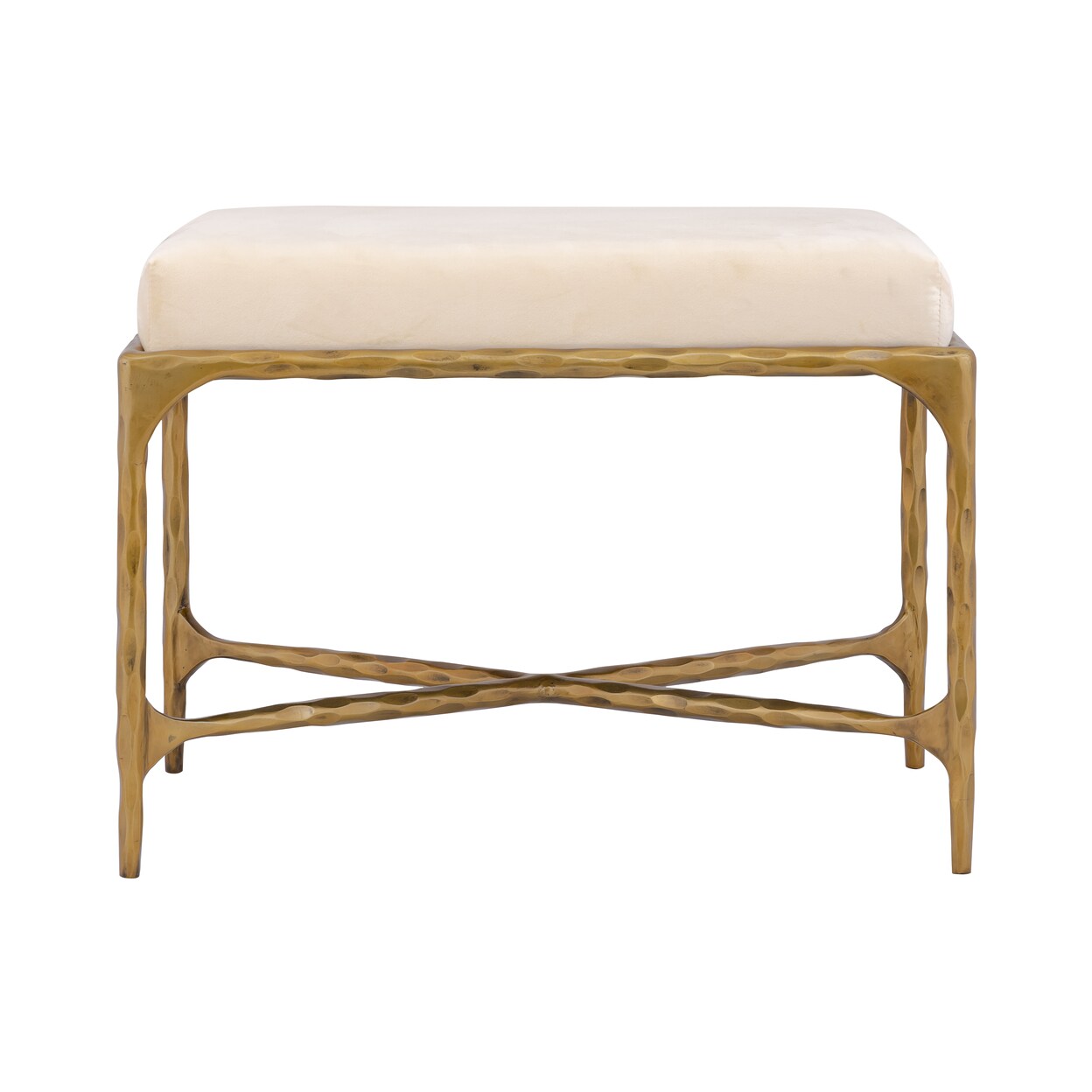 Elk Signature Seville Short Bench - Brass with Bone Velvet | Michaels