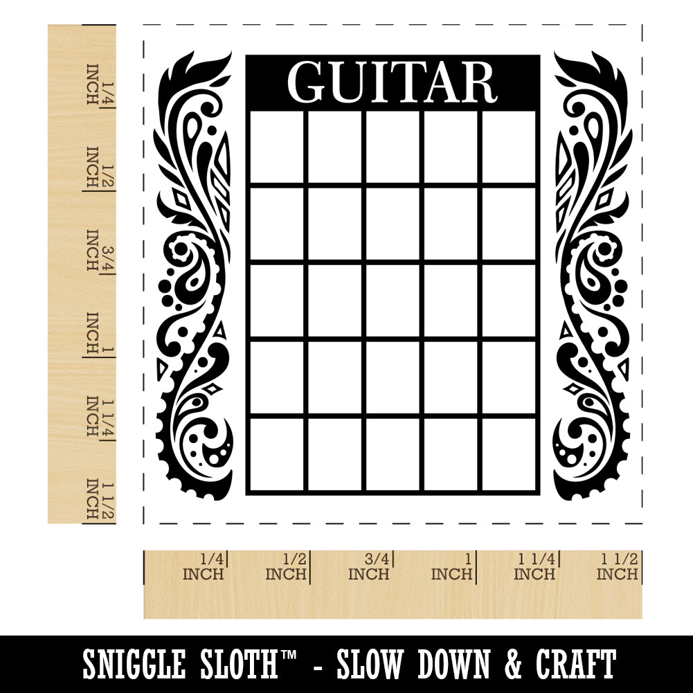 Guitar Chord Chart Self-Inking Rubber Stamp Ink Stamper | Michaels