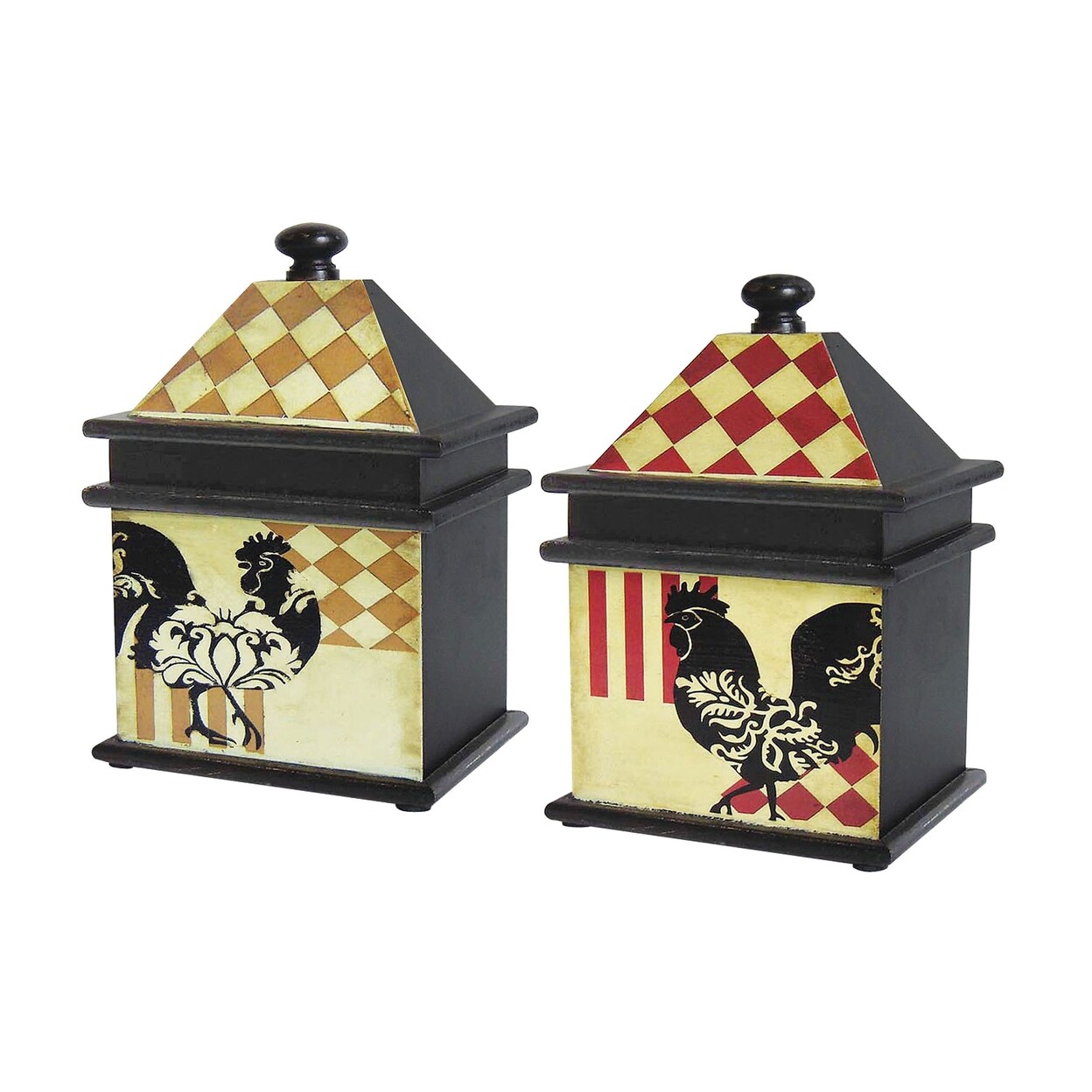 Harlequin Rooster Boxes (Set Of 2) | Michaels