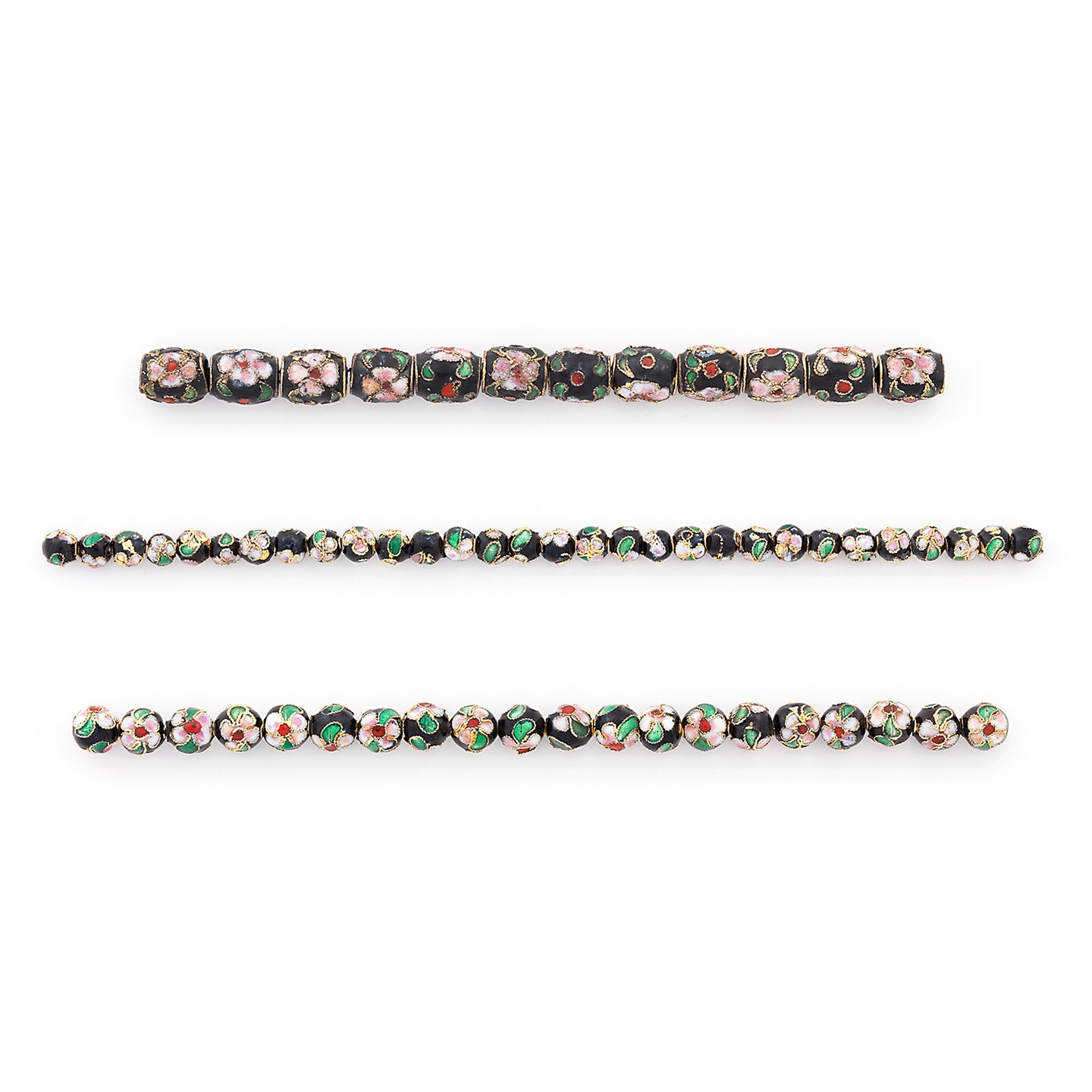 Vintage Hand Painted Classic Black Cloisonne Bead Value Pack | Michaels