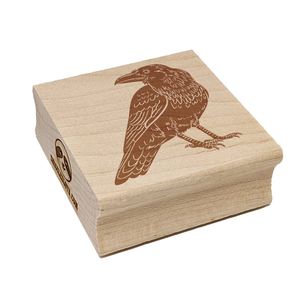 Elegant Black Raven Square Rubber Stamp for Stamping Crafting | Michaels