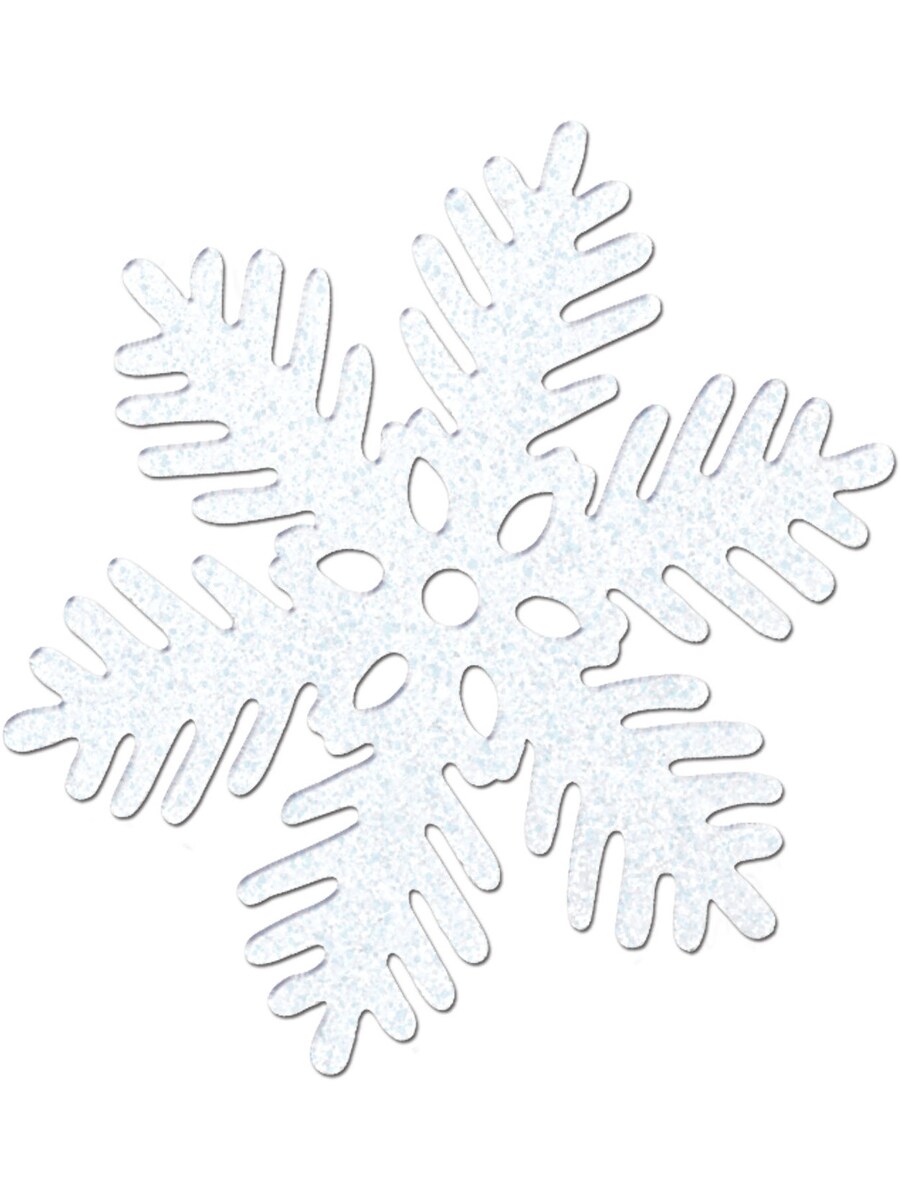 8" Molded Plastic Sparkle Snowflake Holiday Hanging Party Decoration ...