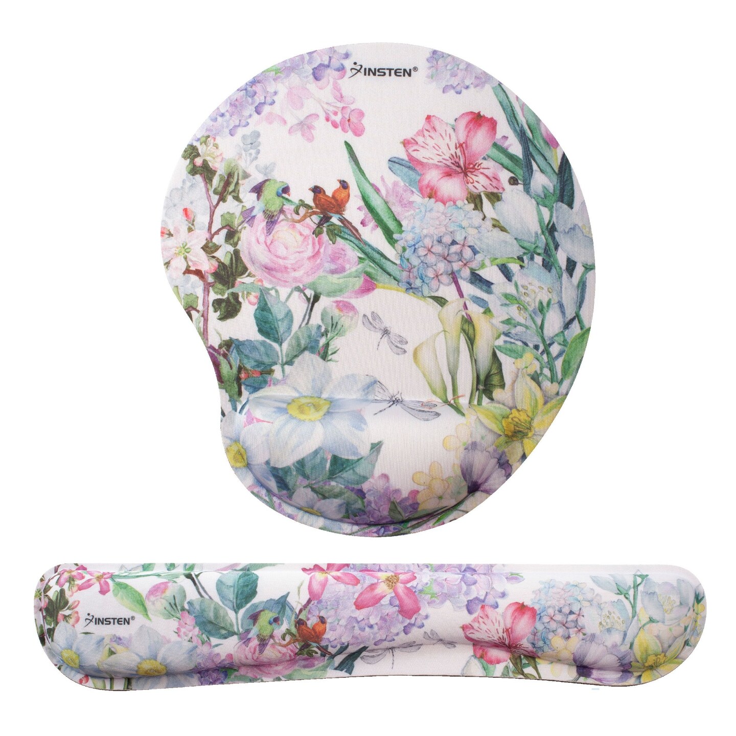 Insten Floral Mouse Pad with Wrist Support and Keyboard Wrist Rest ...