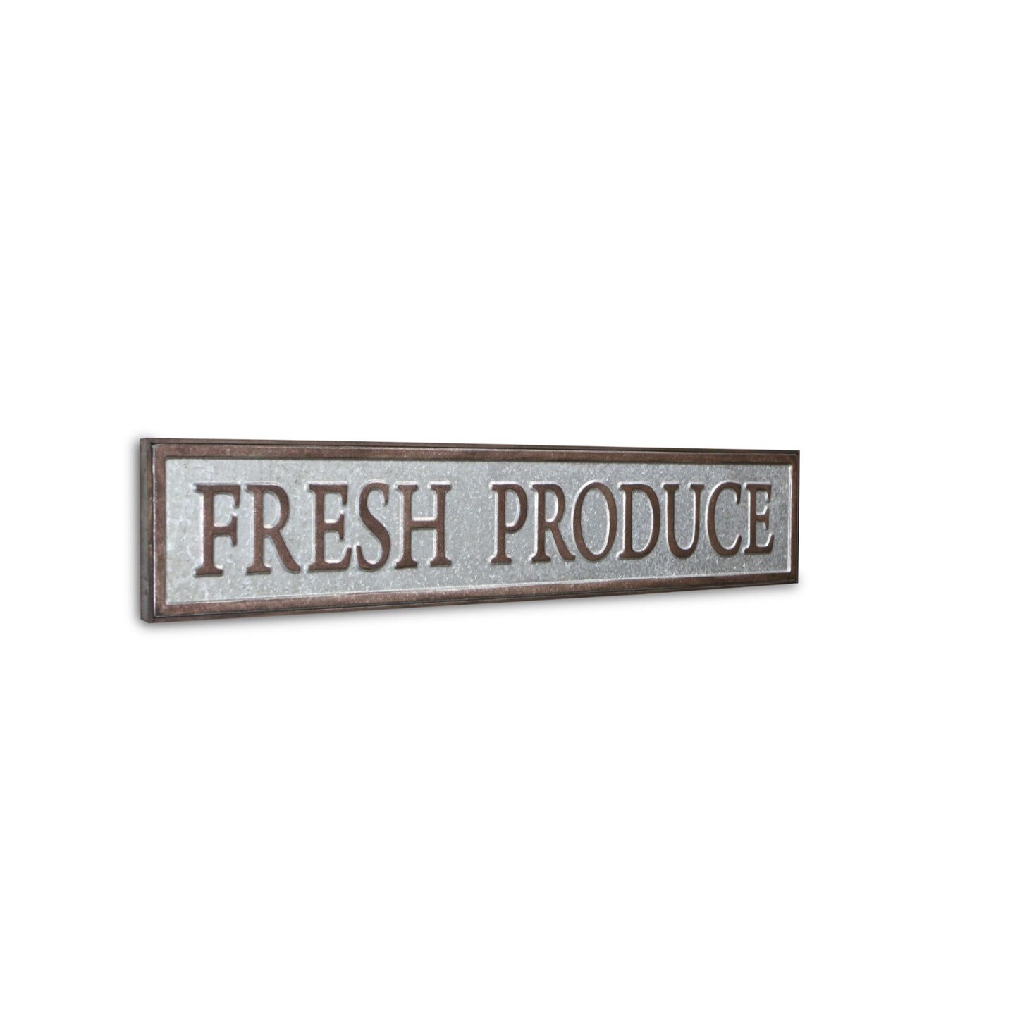 Contemporary Home Living 47.75" Horizontal Galvanized Fresh Produce ...