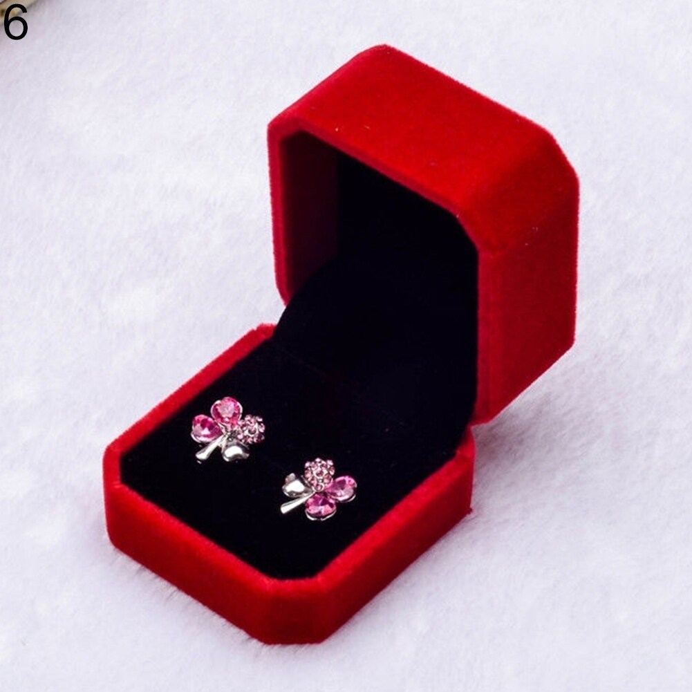 Generic Velvet Engagement Wedding Earring Ring Pendant Jewelry Display ...