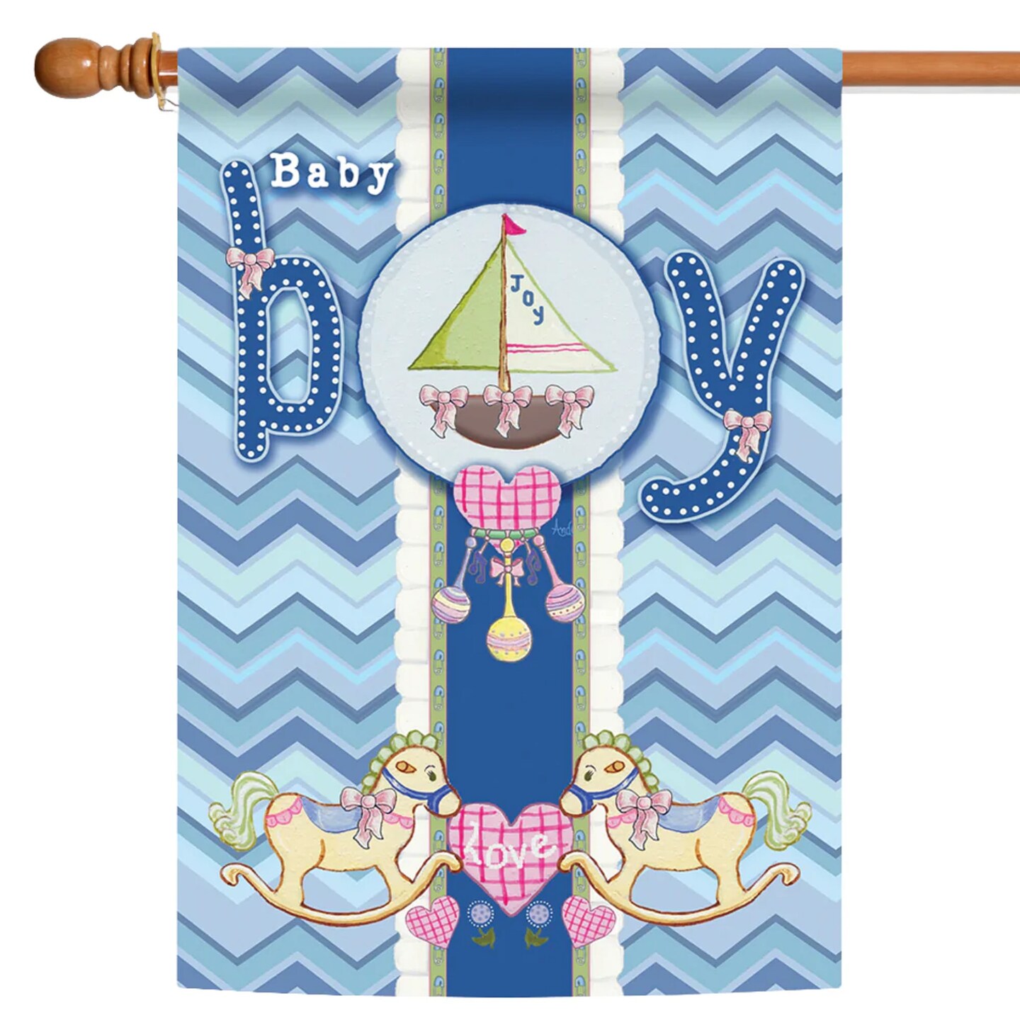 Toland Home Garden Baby Boy Joy Announcement Outdoor House Flag - 40" x ...