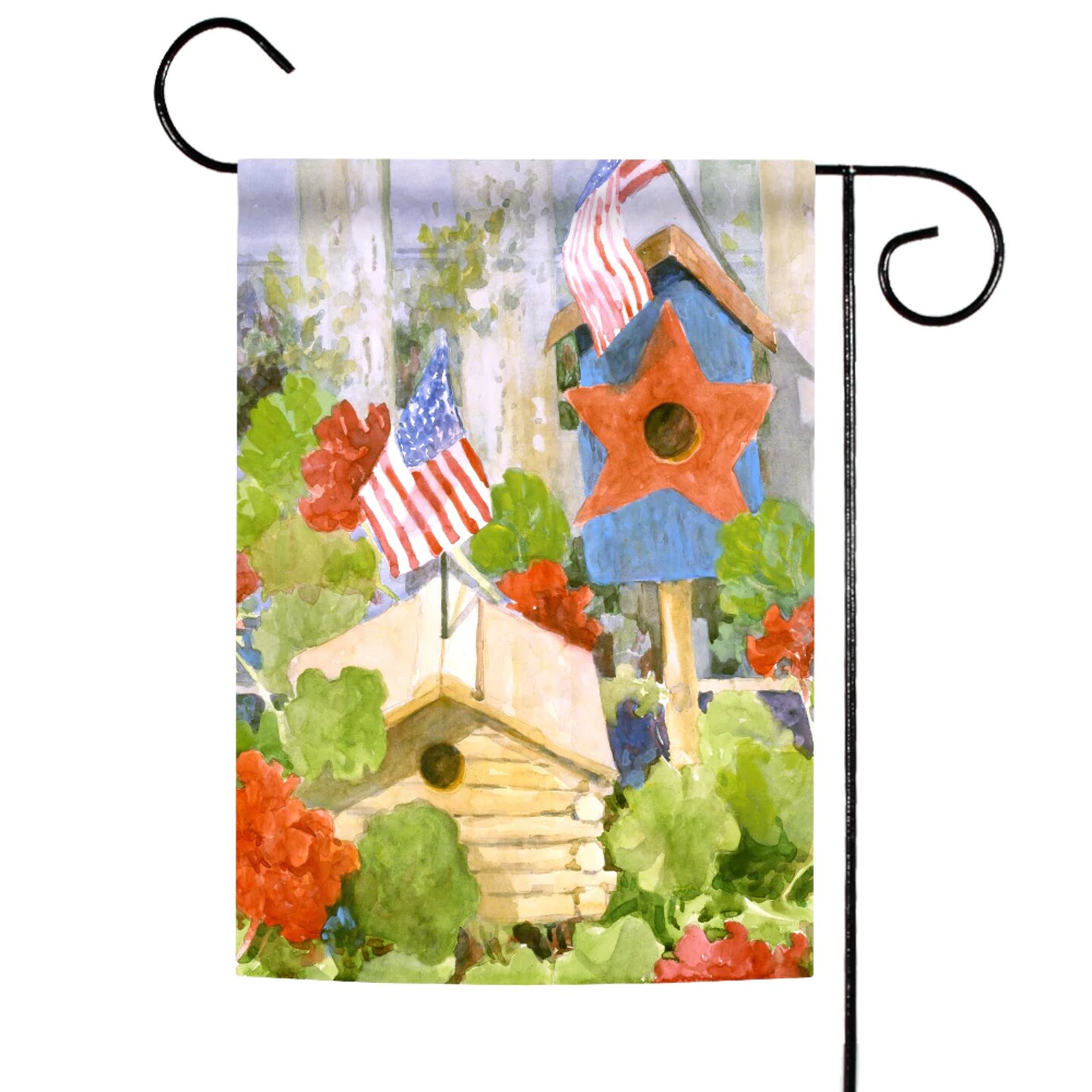 Toland Home Garden Patriotic Star Spangled Birdhouse Outdoor Garden ...