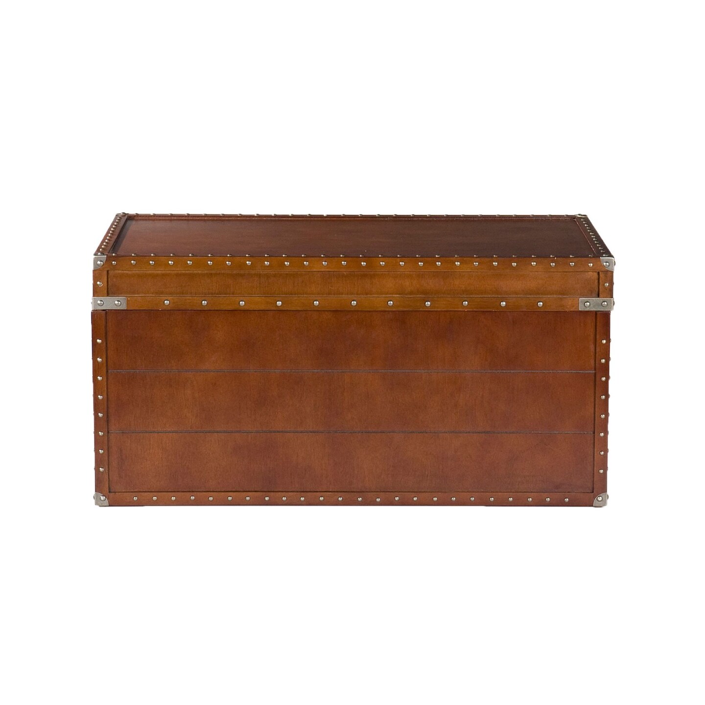 Southern Enterprises 39" Brown Solid Rectangular Trunk Cocktail Table ...
