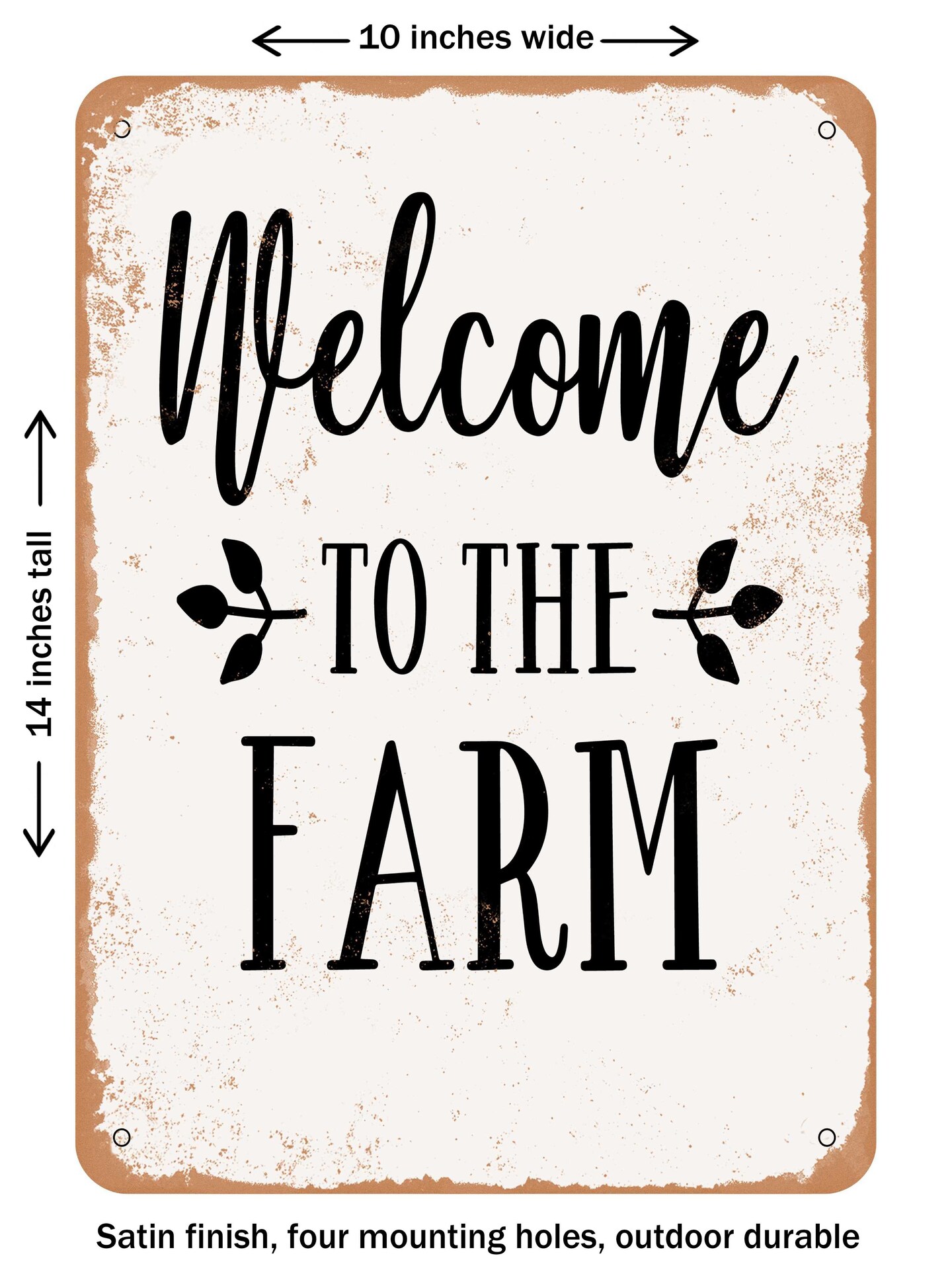 DECORATIVE METAL SIGN - Welcome to the Farm - 2 - Vintage Rusty Look ...
