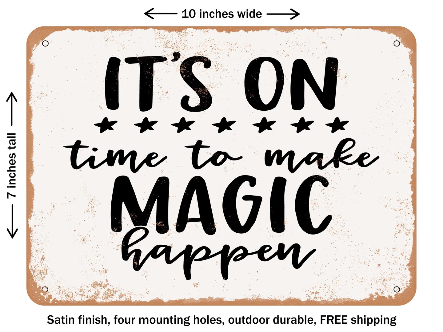 DECORATIVE METAL SIGN - Its On Time to Make Magic Happen - 3 - Vintage ... DECORATIVE METAL SIGN - Its On Time to Make Magic Happen - 3 - Vintage ...
