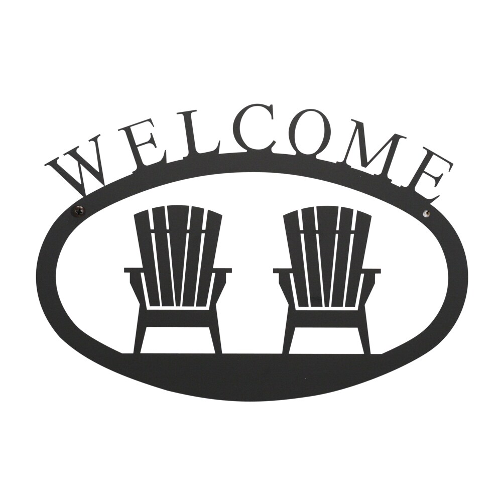 Village Wrought Iron Adirondacks - Welcome Sign Small | Michaels