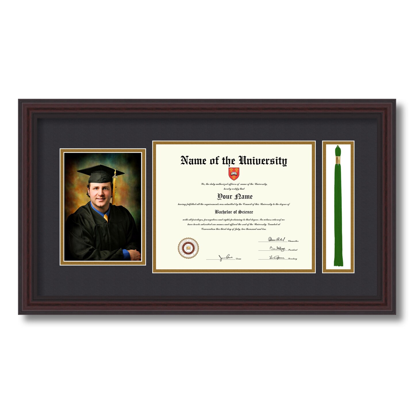 ArtToFrames 8x10 inch Diploma Frame with 5x7 Inch Image Opening and ...
