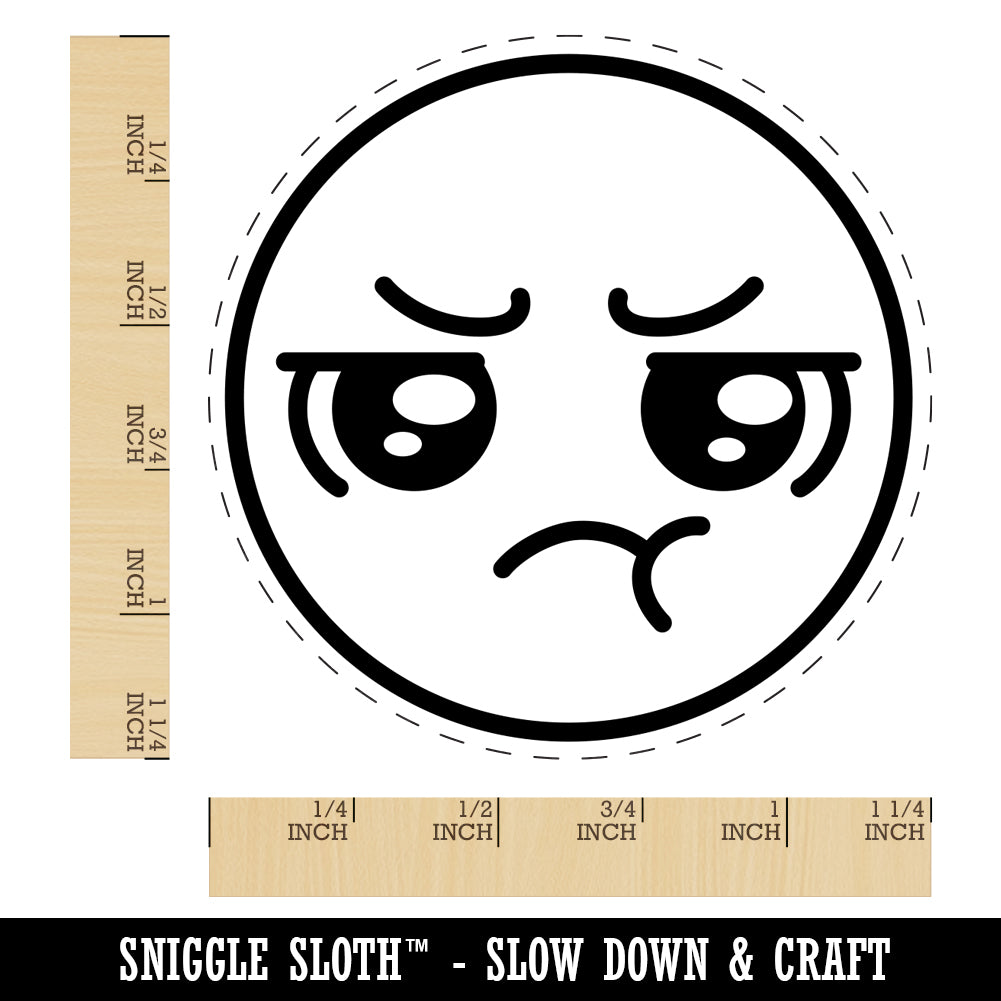 Kawaii Cute Pout Pouting Face Rubber Stamp for Stamping Crafting ...