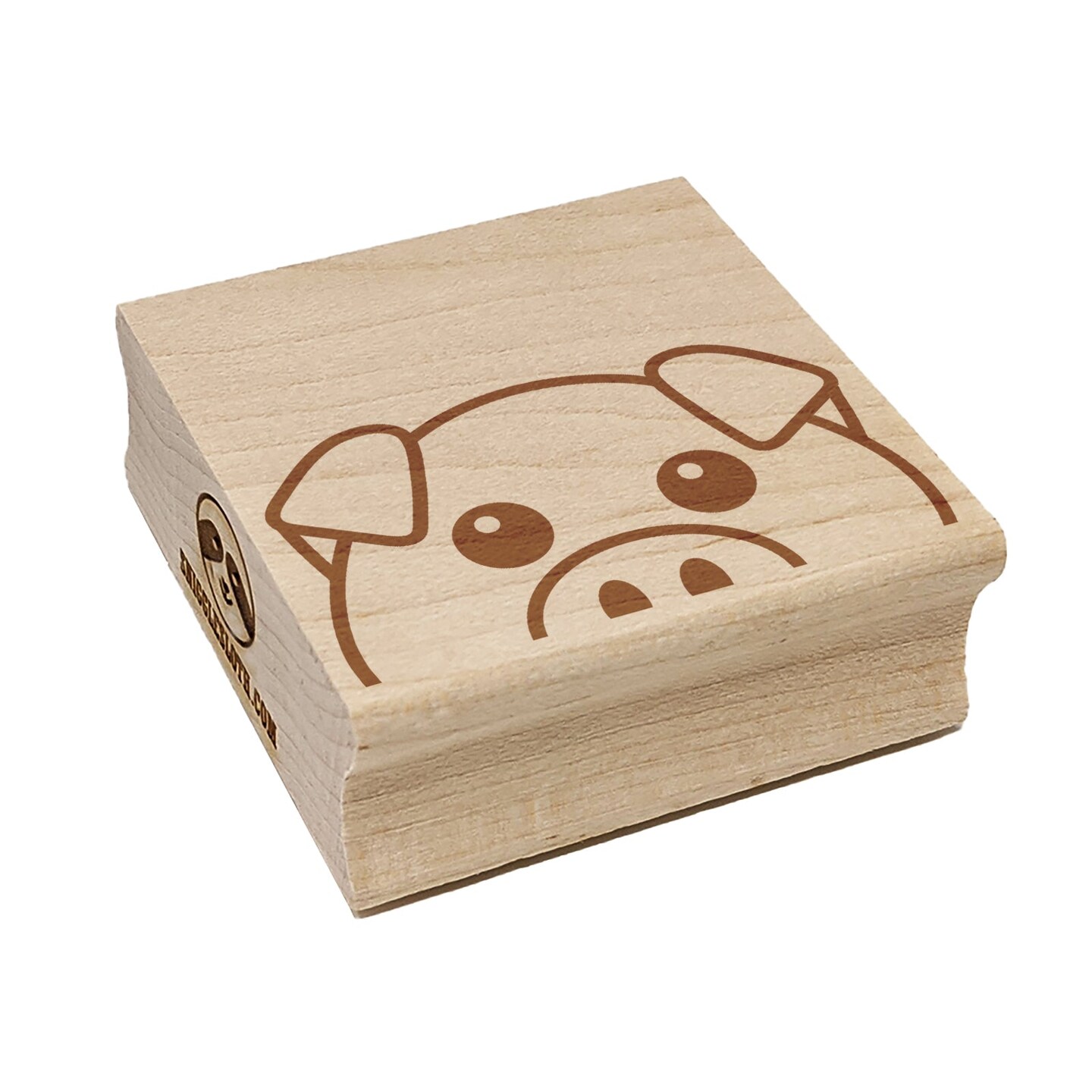 Peeking Pig Square Rubber Stamp for Stamping Crafting | Michaels